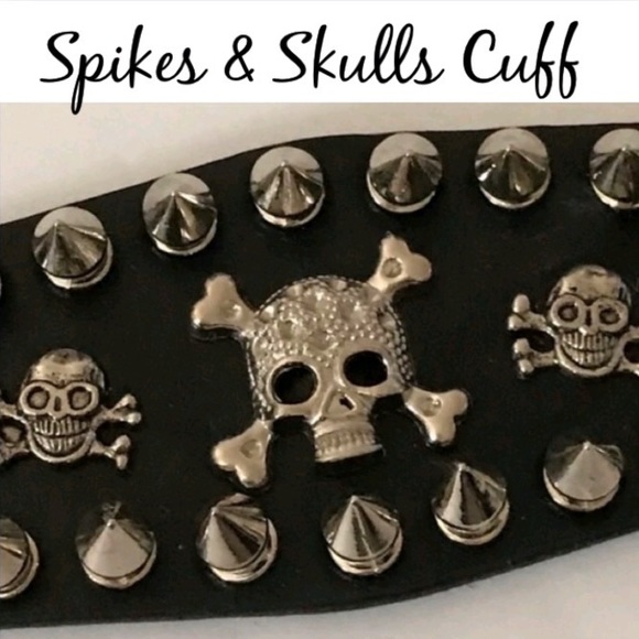 Jewelry | Spiked Skull Cuff Offers Welcomed | Poshmark